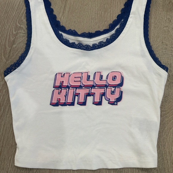 Hello Kitty | Tops | Hello Kitty White And Navy Camisole | Poshmark
